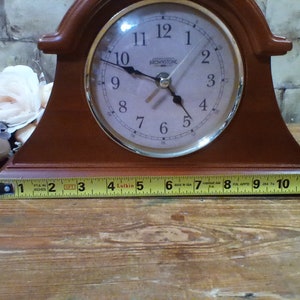 Vintage Brownstone Solid Pine Mantel Clock With a Large Face - Etsy