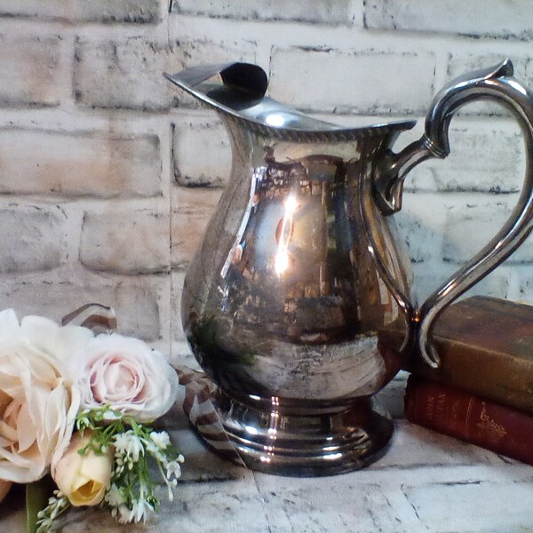 Silver Plate Pitcher - Etsy