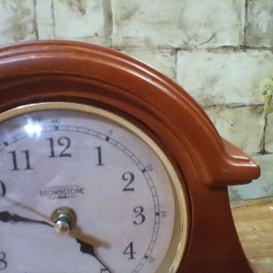 Vintage Brownstone Solid Pine Mantel Clock With a Large Face - Etsy