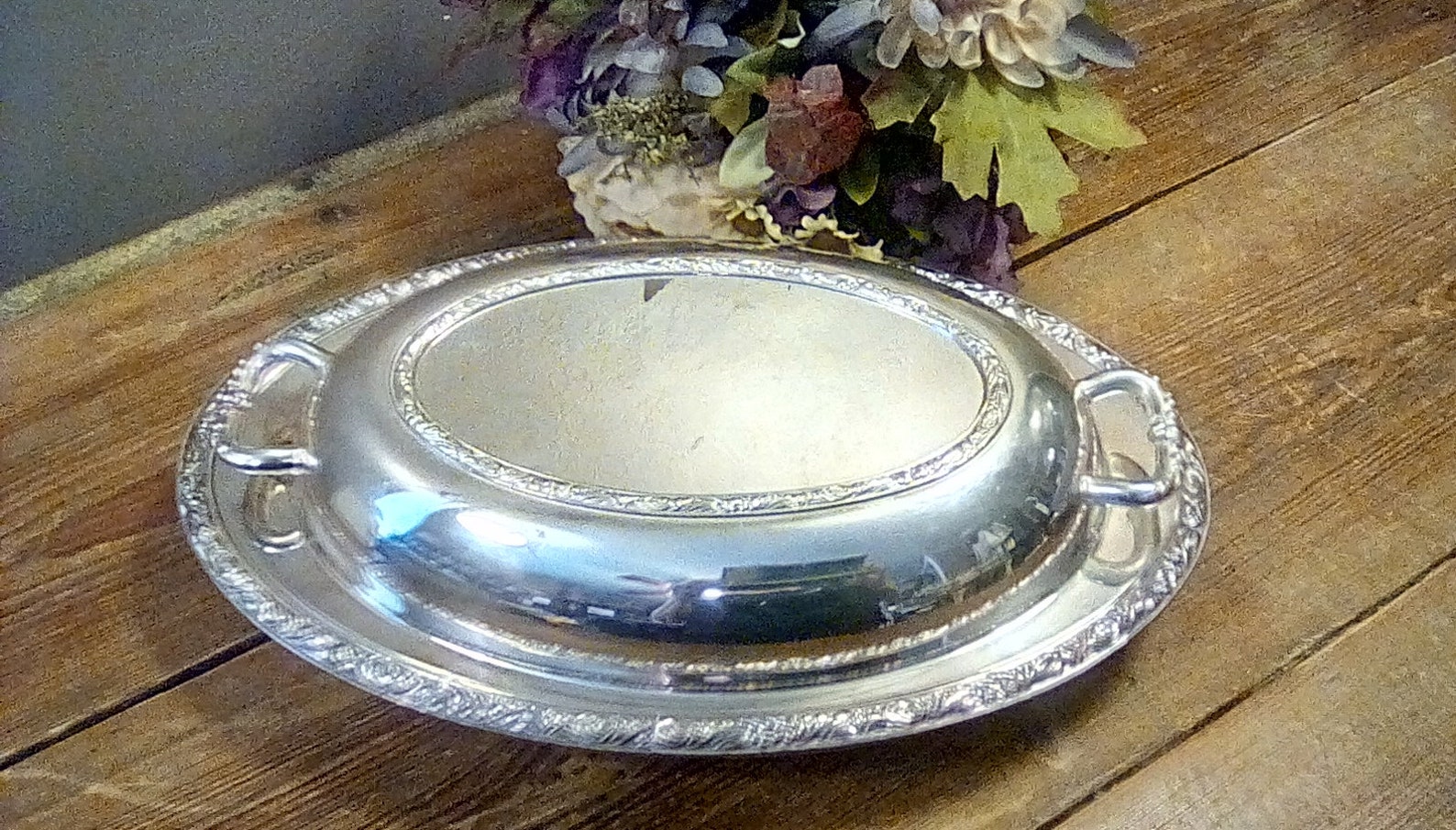 Plato buffet cubierto ovalado de plata plato buffet Oneida | Etsy