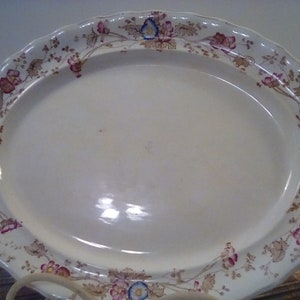 Antique Large Stoneware Transferware Platter by Thomas Furnival & Sons ...