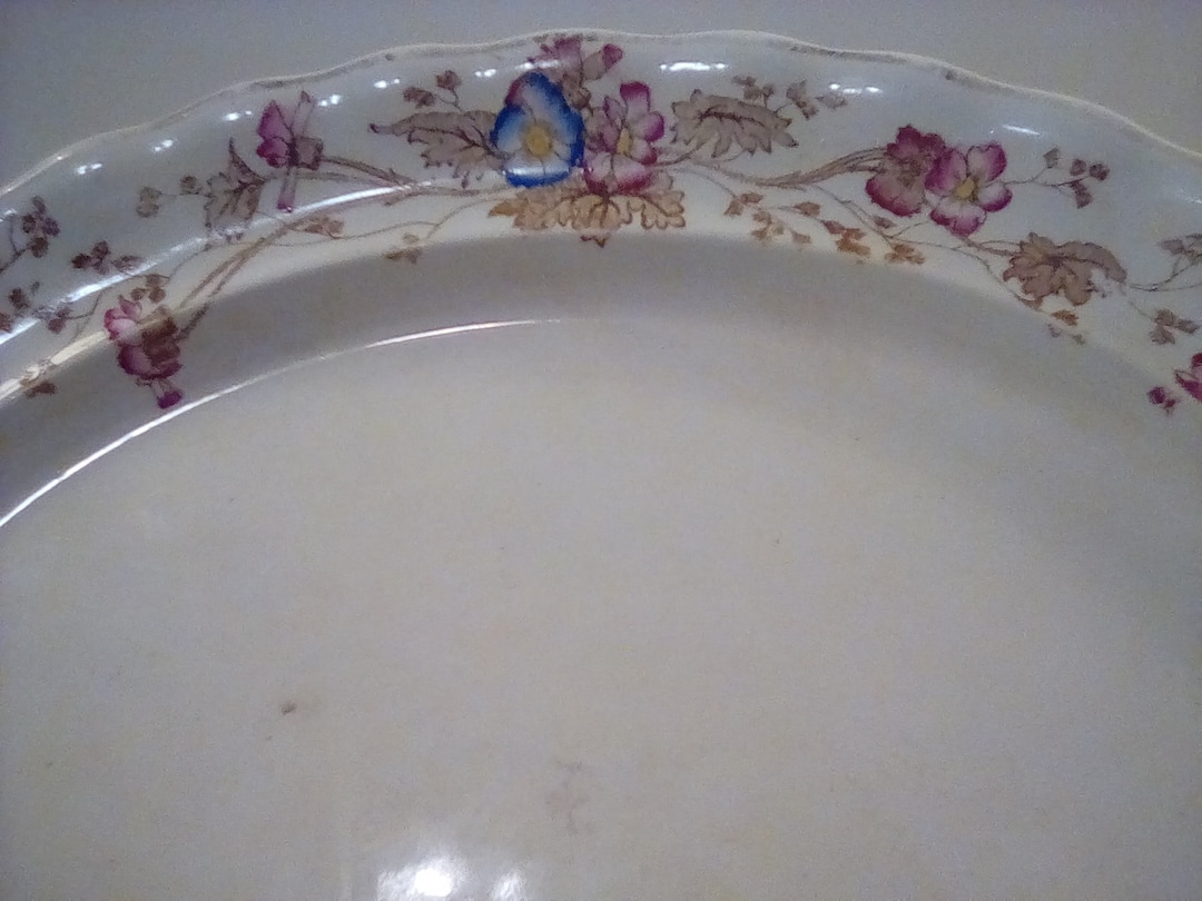 Antique Large Stoneware Transferware Platter by Thomas Furnival & Sons ...