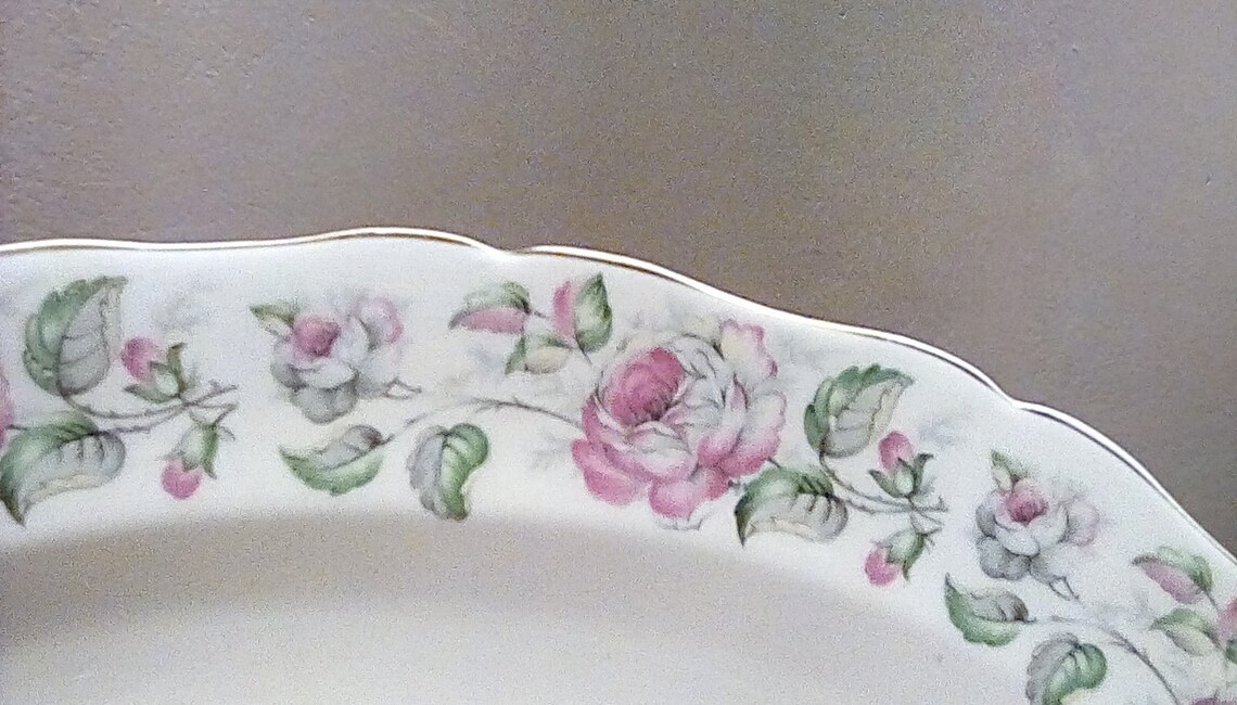 Vintage Large Porcelain Platter by Keystone Canonsburg, Queen's Rose ...