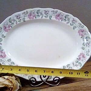Vintage Large Porcelain Platter by Keystone Canonsburg, Queen's Rose ...