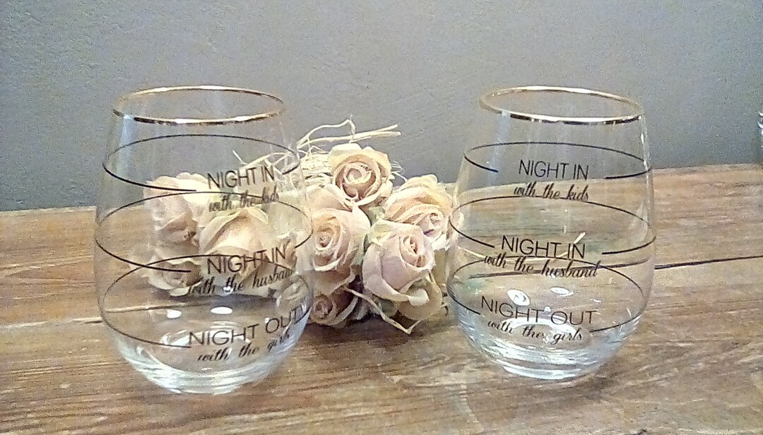 Two Brandy Glasses, 2 Cocktail Glasses for Girl's Night Out, 5 Tall ...