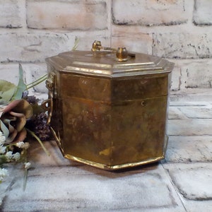 Brass 8 Sided Box With Hinged Lid Made in India, 7 Inch Wide Box on ...