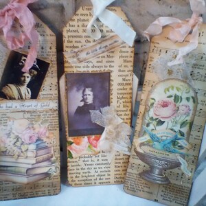 Vintage Book Page Tags, 3 Tags per Order, Ephemera for Junk Journals ...