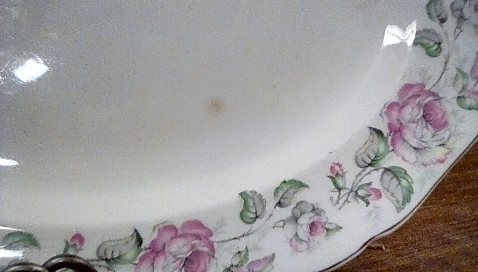 Vintage Large Porcelain Platter by Keystone Canonsburg, Queen's Rose ...