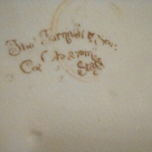 Antique Large Stoneware Transferware Platter by Thomas Furnival & Sons ...