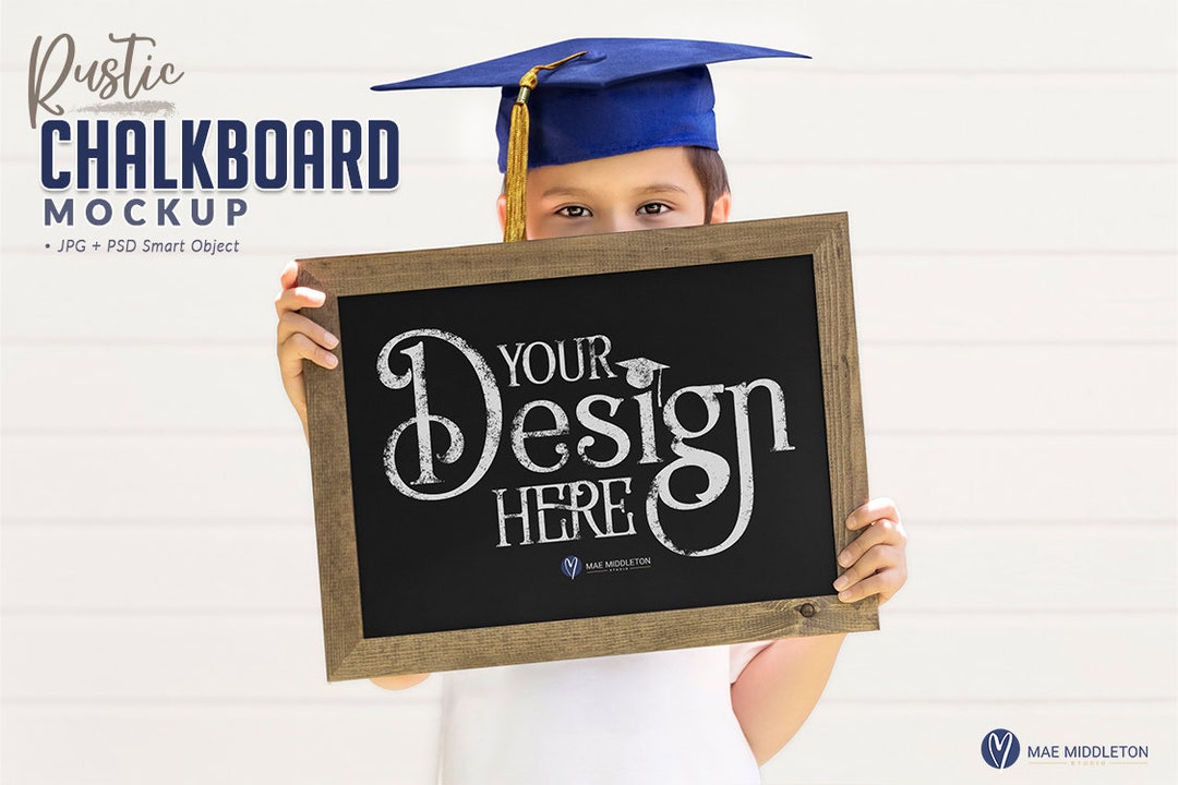 Graduation Chalkboard Mockup | Psd, Jpg Files - Etsy
