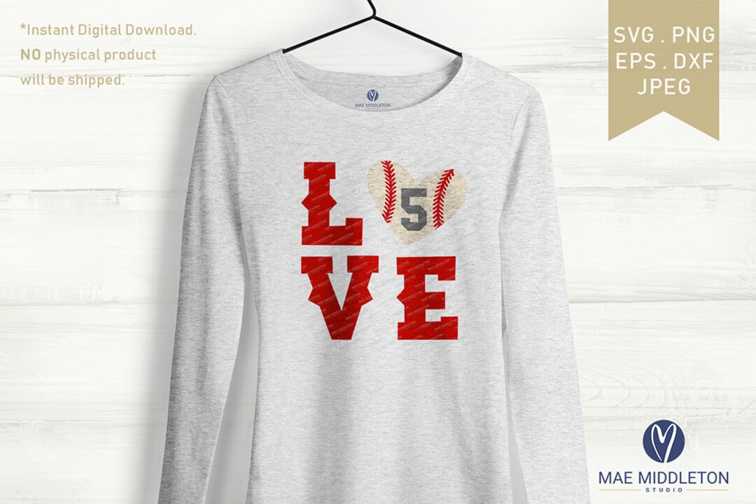 LOVE Baseball, Printables, Cut Files, Png, Jpg, Dxf, Eps, Svg Files for ...