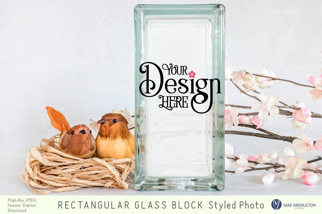Rectangular Glass Block Mock up for Crafters, Styled Photo - Etsy