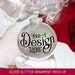 Christmas Mock up - Silver Glitter Ornament, Styled Stock Photography ...
