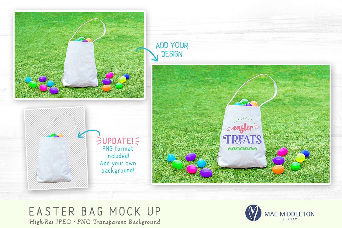 Easter Mockup - Bag / Tote for Egg Hunt Styled Photo - Etsy
