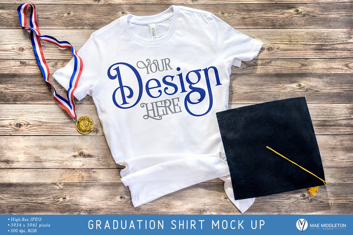 Graduation Shirt Mockup Styled Photo Bella Canvas - Etsy