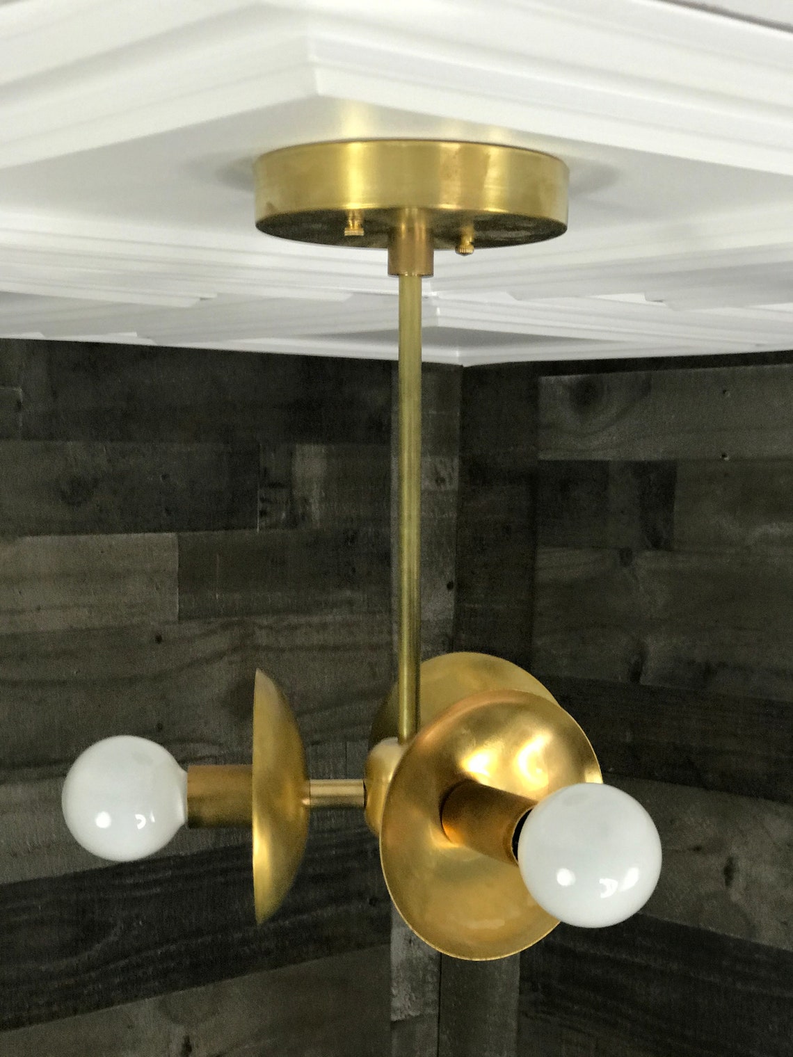 Rafia Modern 3 Light Candelabra Mid Century Chandelier - Etsy