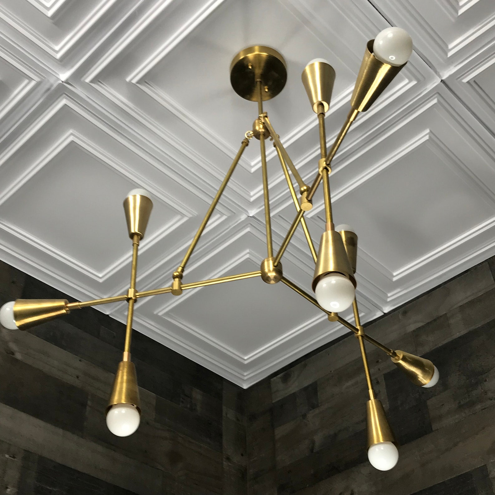 Titan Modern Geometric Sputnik 9 Light Mid Century Industrial - Etsy