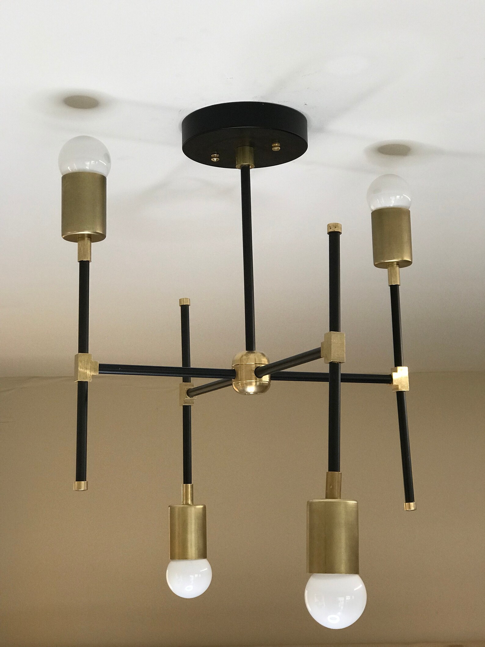Kismet Modern 4 Light Geometric Mid Century Abstract Ceiling Chandelier ...