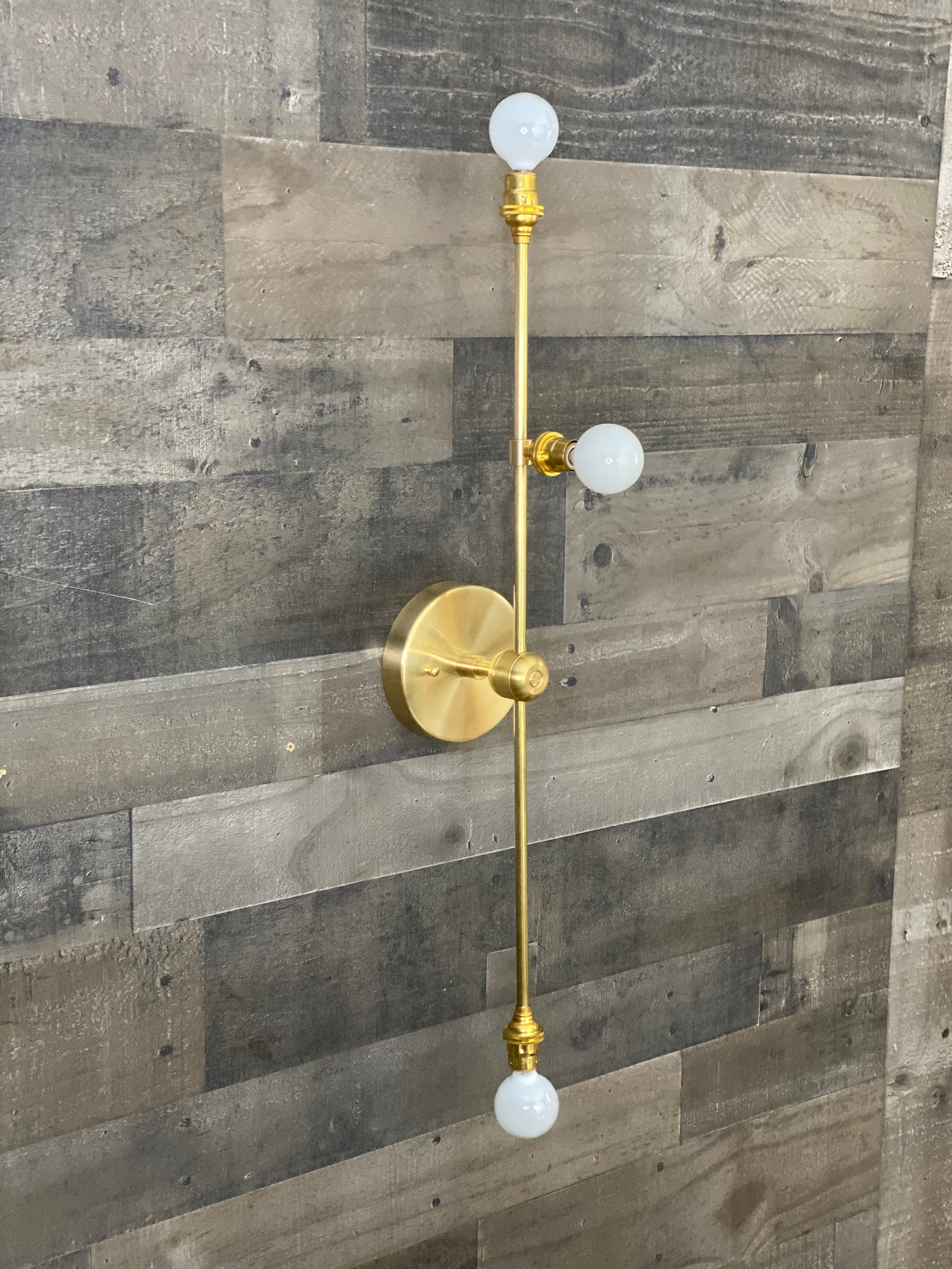 Nova Modern 3 Bulb Candelabra Wall Sconce Mid Century Bathroom Hallway ...
