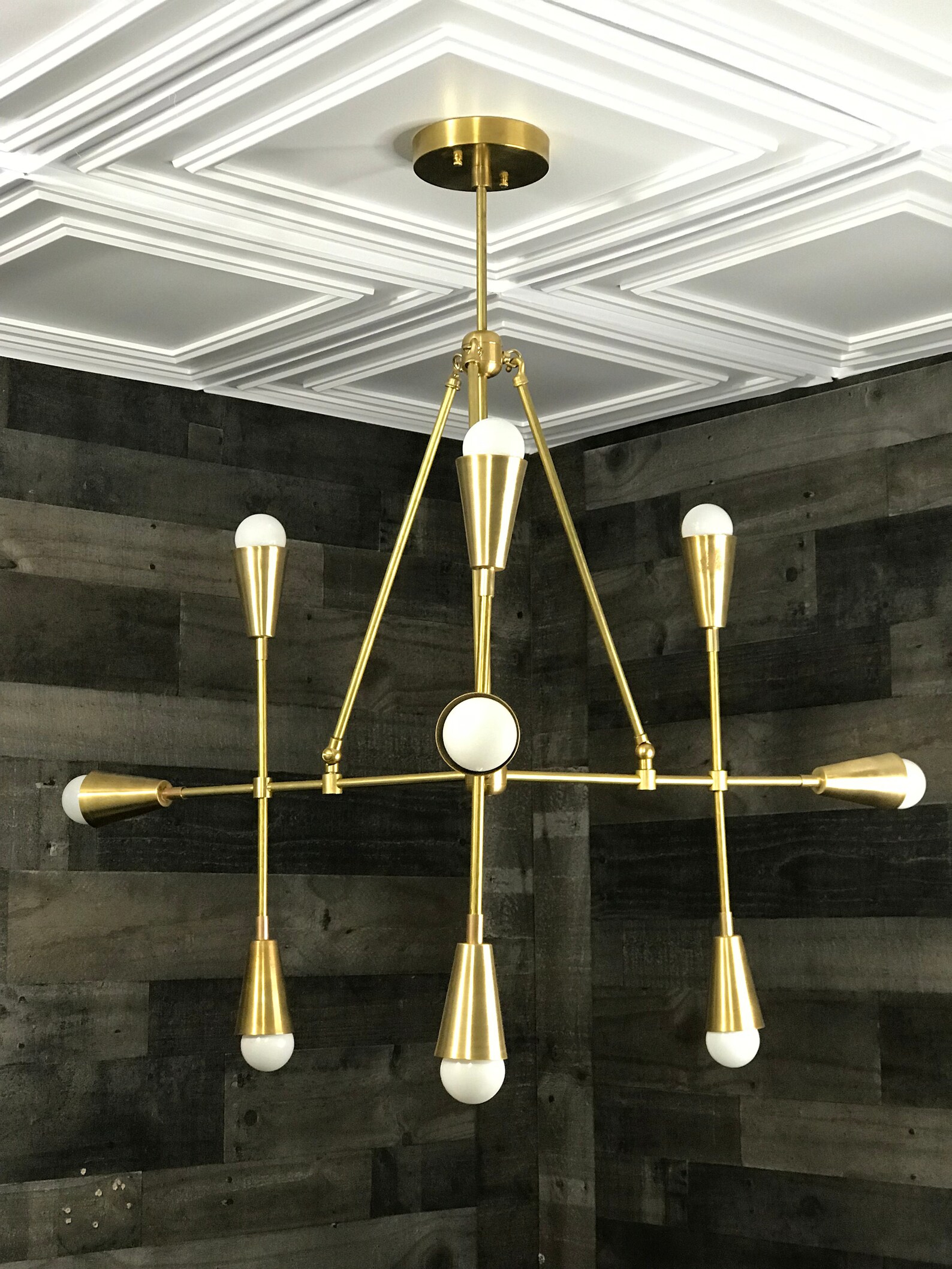 Titan Modern Geometric Sputnik 9 Light Mid Century Industrial - Etsy