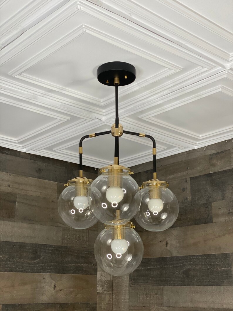 Loco Modern Sputnik 4 Light 6 Inch Globe Mid Century Industrial ...