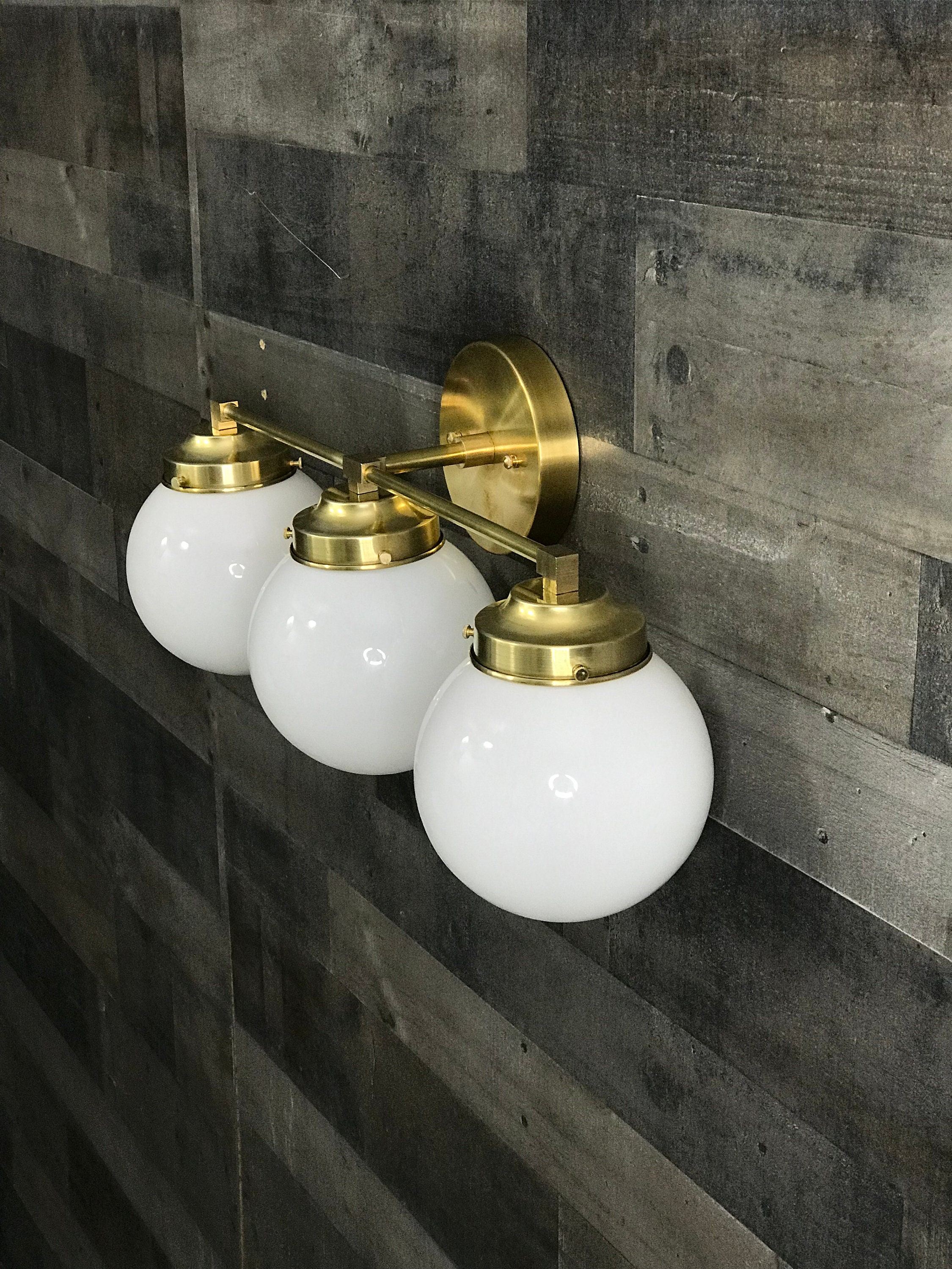 Calliope Gold Modern Sconce Vanity 3 Bulb Clear 6 Inch Globe Abstract ...