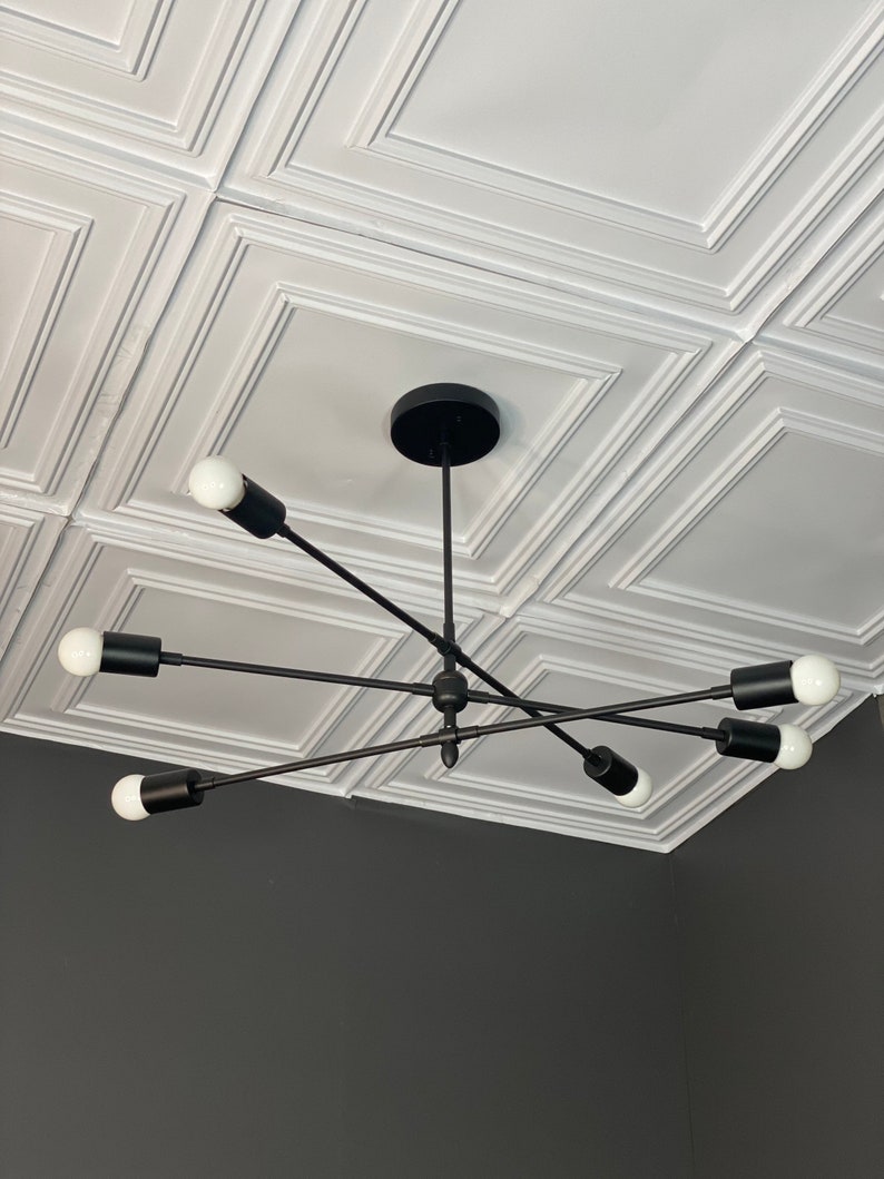 Minerva Modern 6 Light Mid Century Abstract Chandelier - Etsy