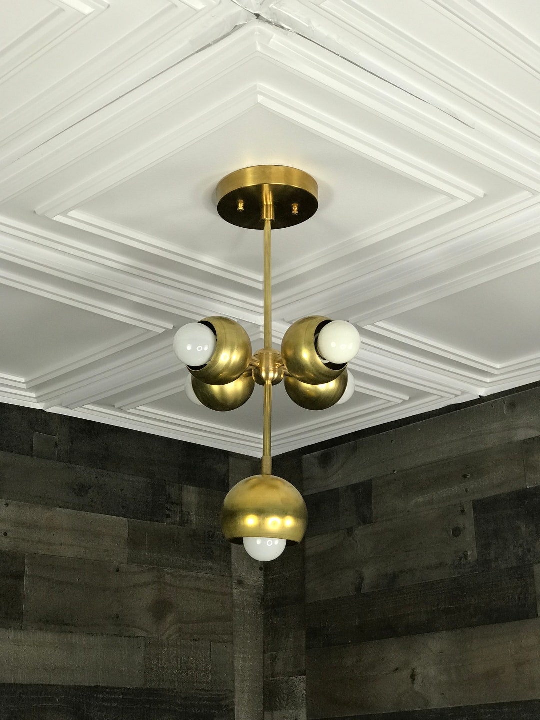Razor Modern 5 Orb Light Mid Century Semi Flush - Etsy