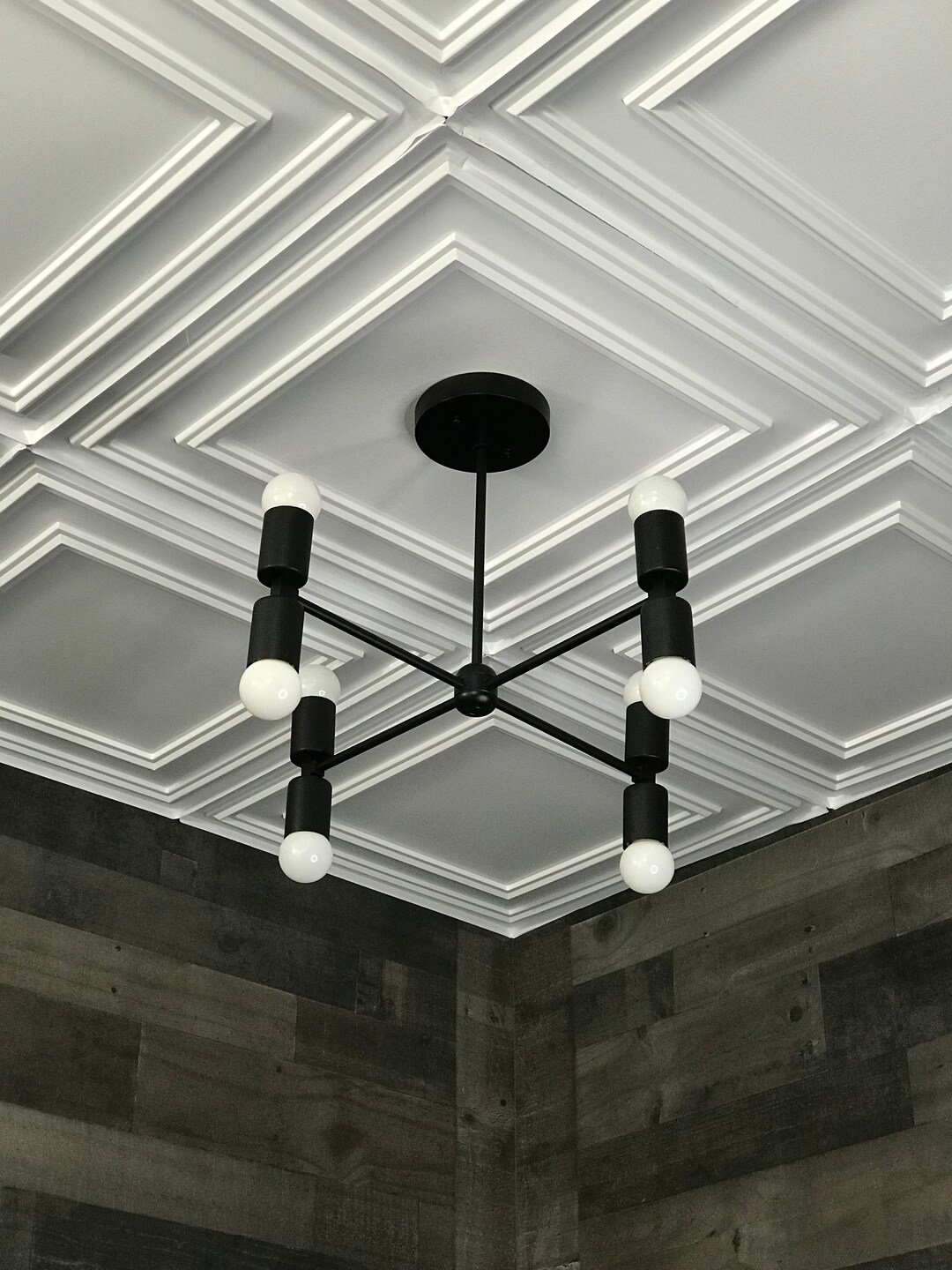 Lacuna Modern Sputnik 8 Light Mid Century Industrial Chandelier - Etsy