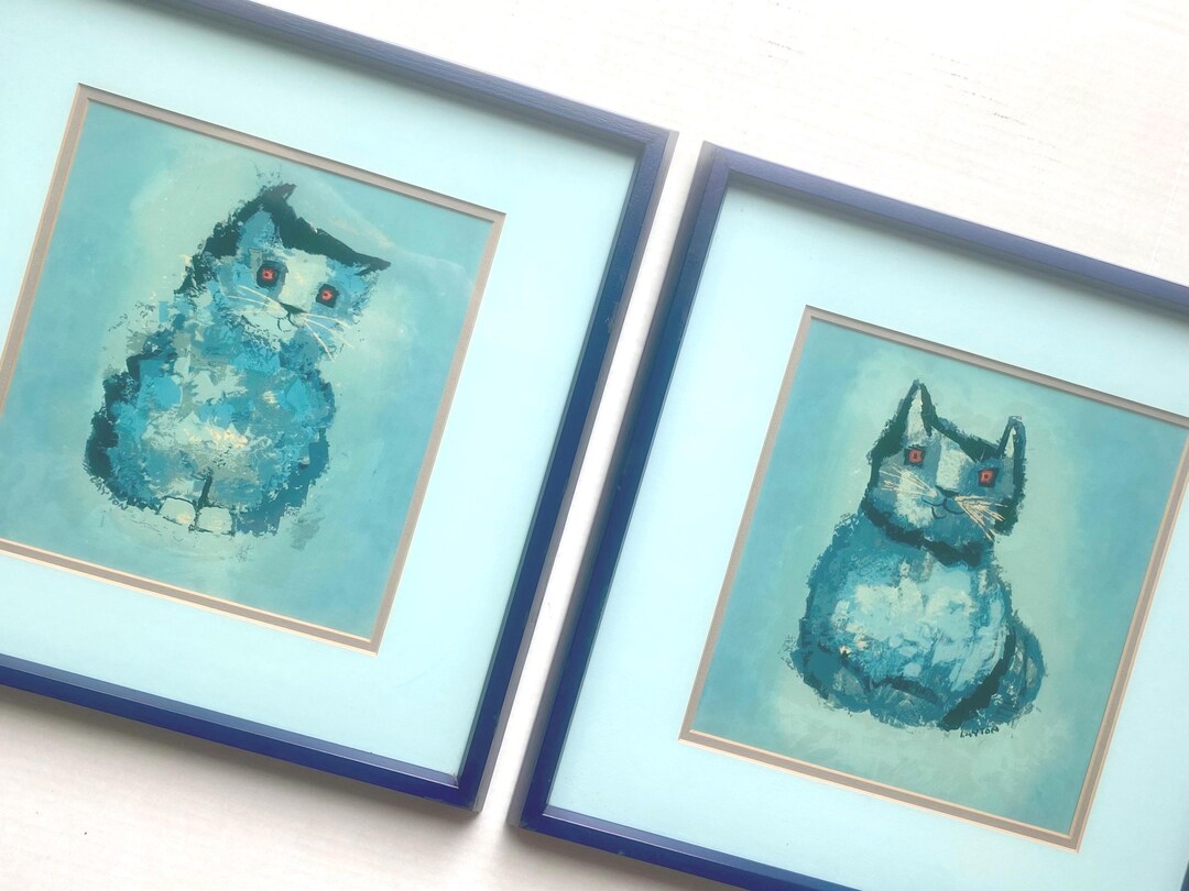 Cat Prints by Margaret Layton, "he Cat, She Cat" Published by Edward ...