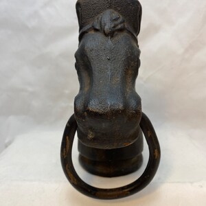 Antique Cast Iron Hitching Post Horse Head, Equestrian Horse Hitch Top ...