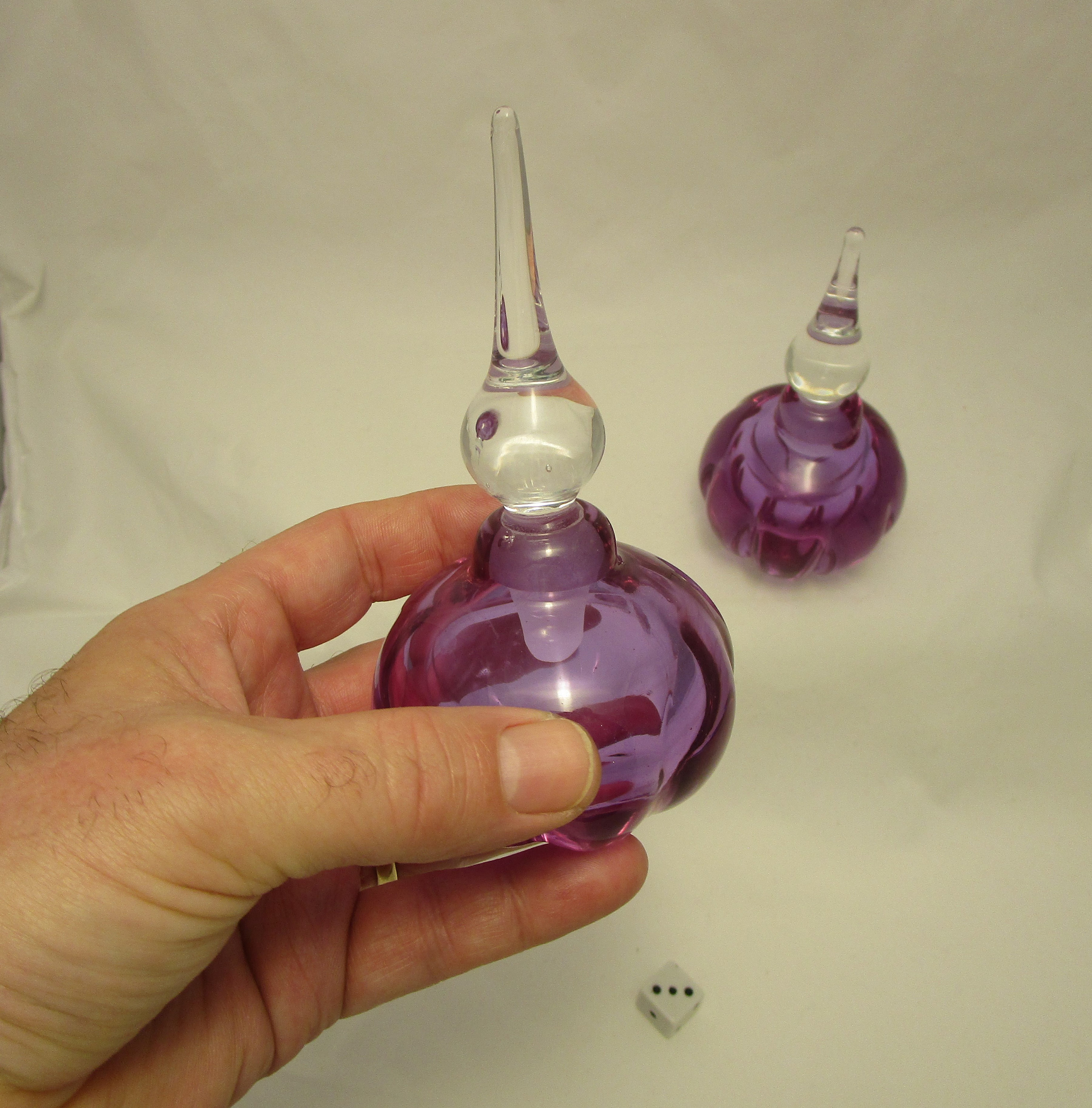 Two Art Glass Perfume Bottles Vandermark Studios Signed by - Etsy