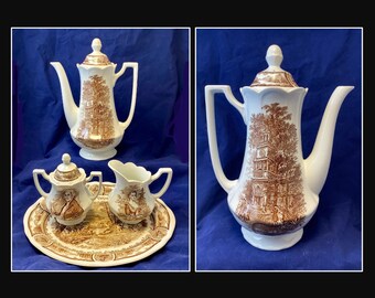 Brown Tea Set - Etsy
