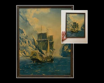 Antique 1920s Robert Atkinson Fox Framed Lithograph Print / the Magic ...