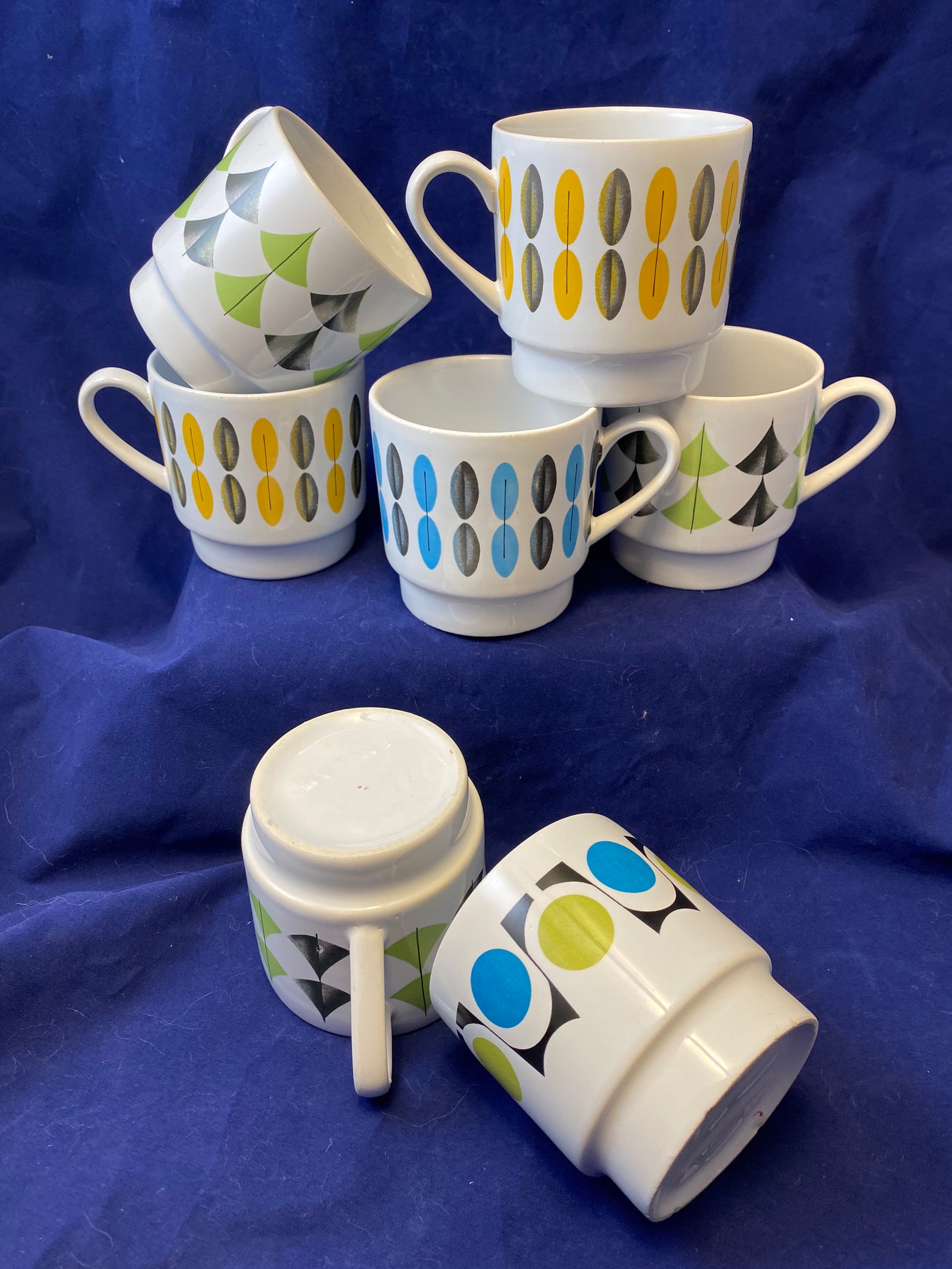 Tams Mid Century Modern Stacking Cups 1966 Set of Seven Tams - Etsy