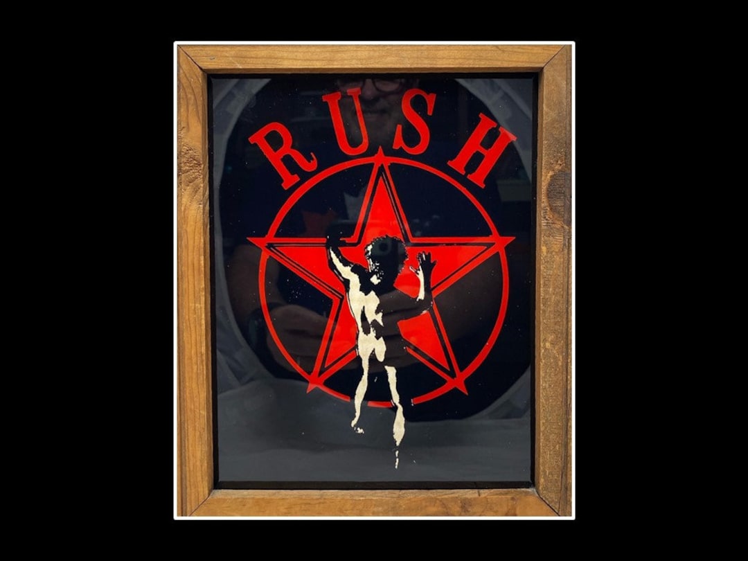 Rush Wall Mirror, 1980s Rush Starman Graphic, 12 X 10 Inch Vintage Wall ...