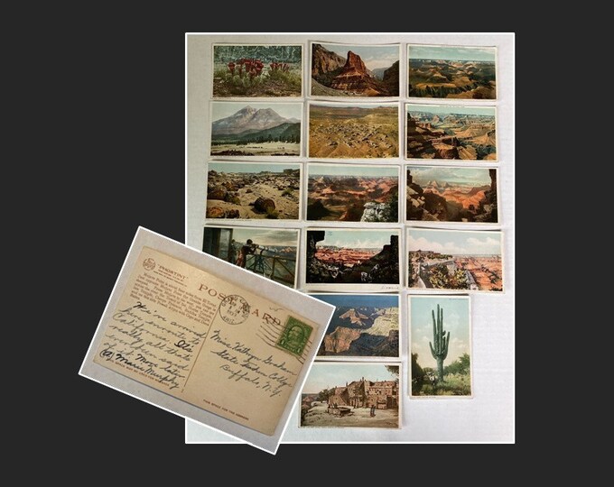 Vintage Arizona & Grand Canyon Postcards, 16 Postcards, Grand Canyon ...