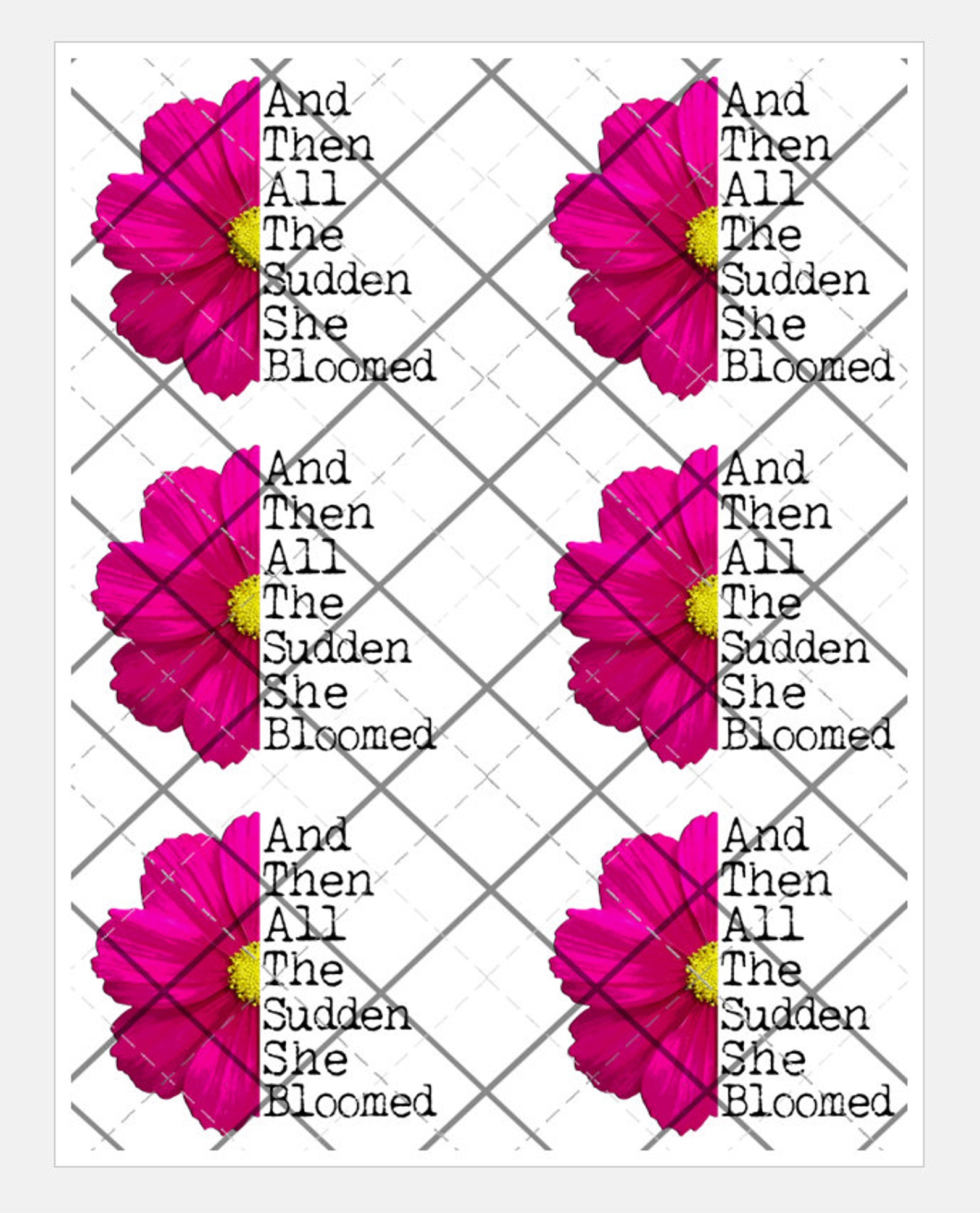 Waterslide for Tumblers Pink Flower Waterslide Waterslide | Etsy