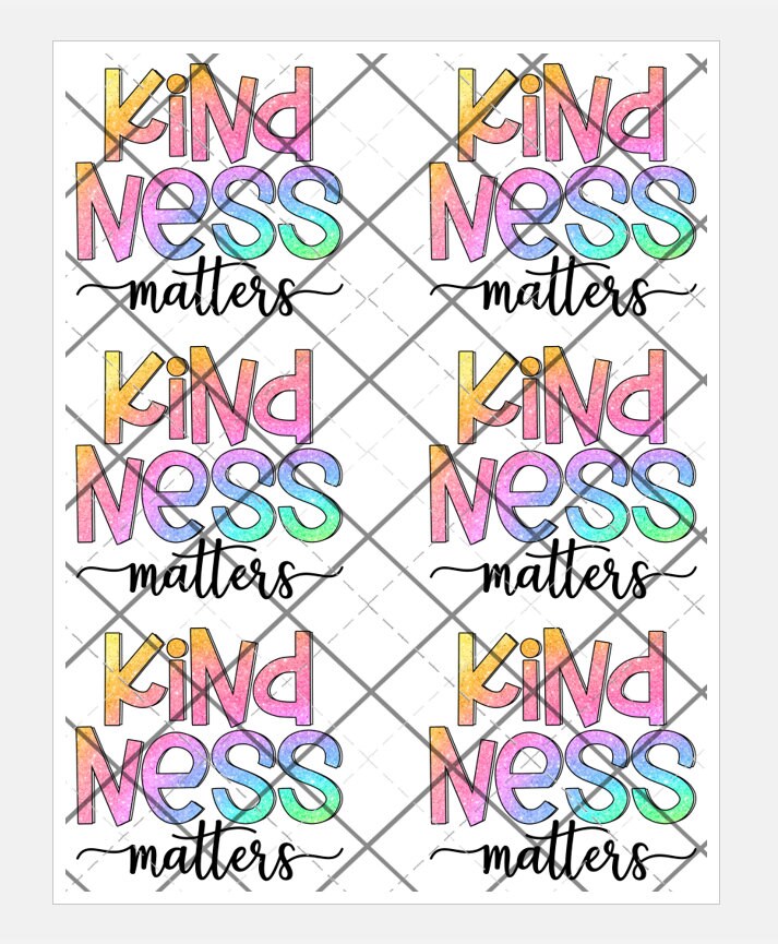 Kindness Matters Waterslide for Tumblers Waterslides for | Etsy