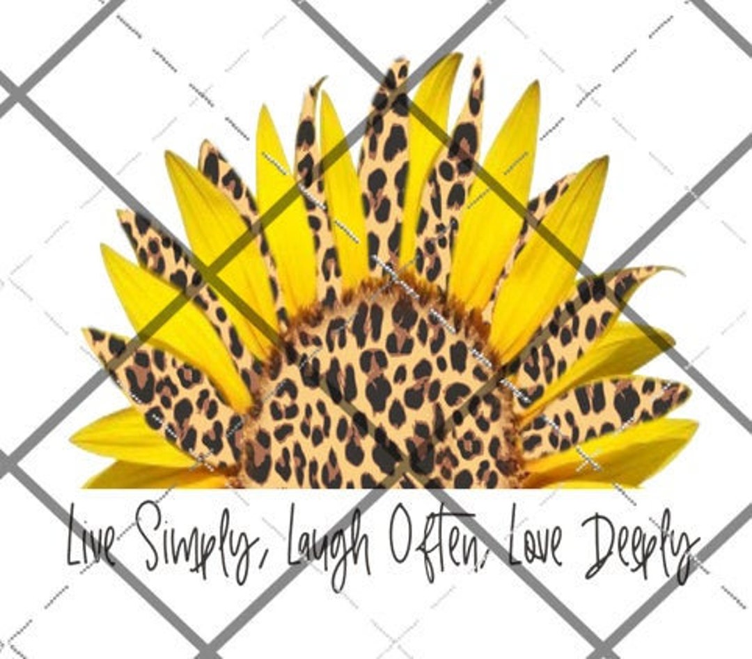 Leopard Sunflower Clear Waterslide for Tumblers Waterslide - Etsy