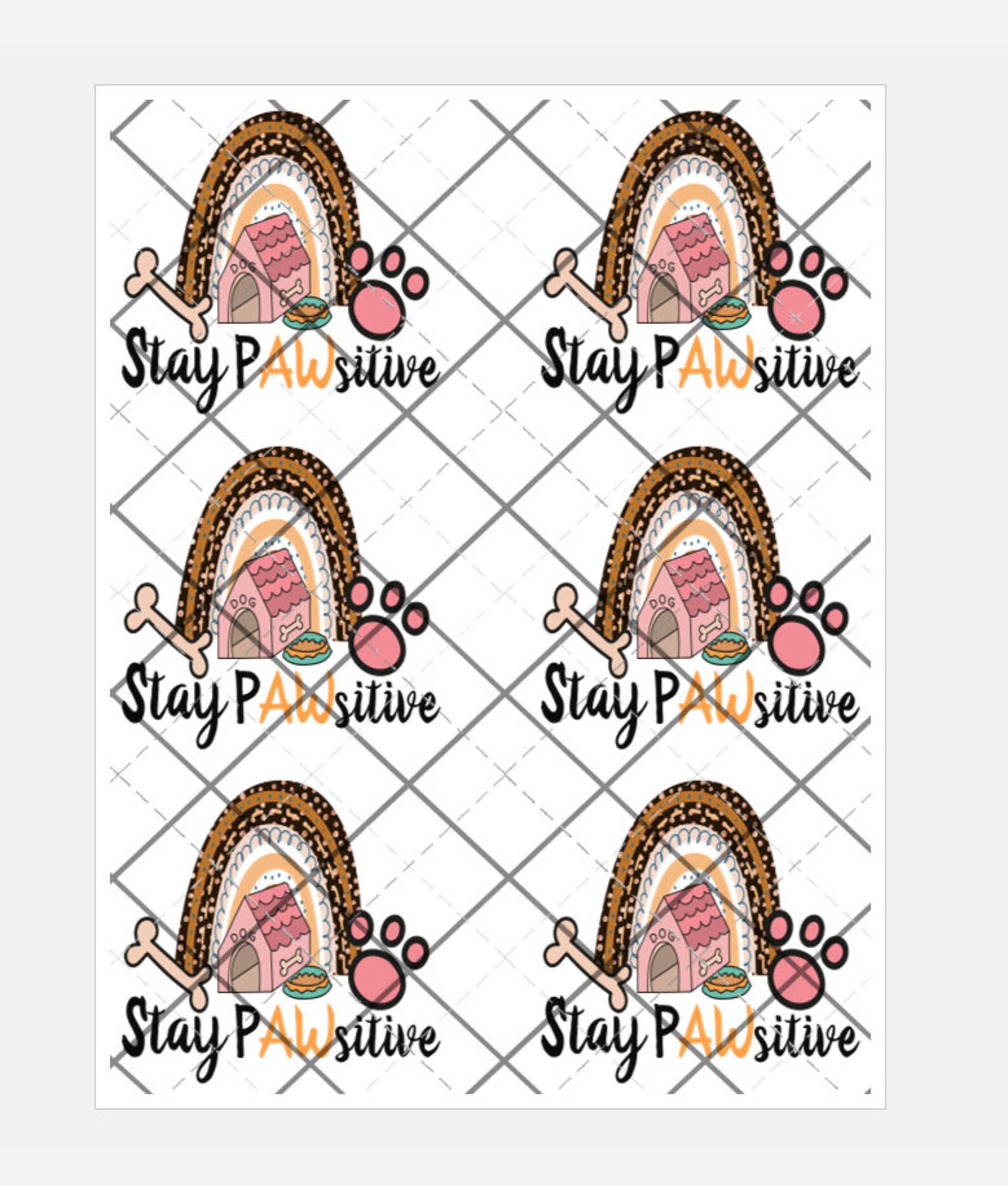 Waterslide for Tumblers Stay Pawsitive Waterslide Tumbler - Etsy