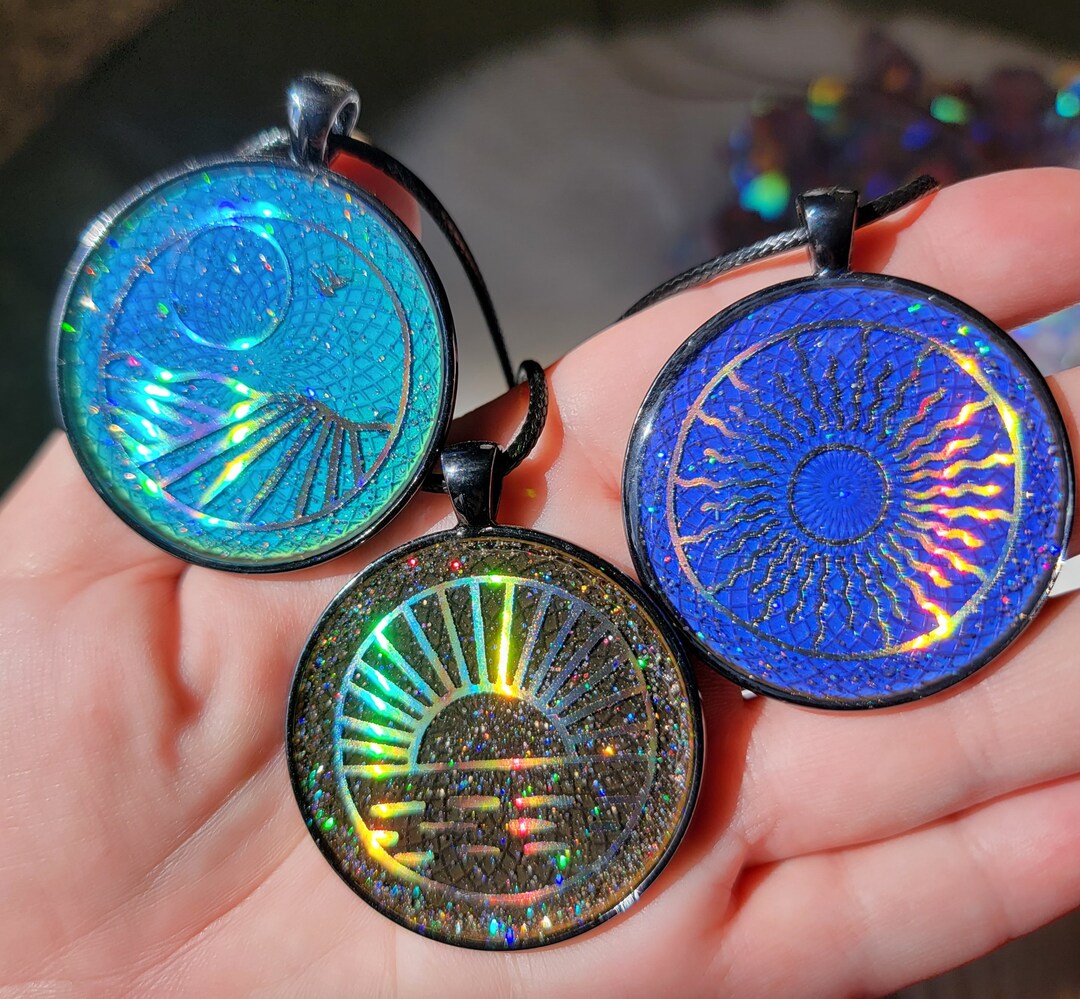 Sparkly Nature Scene Mood Pendants, Sun, Sol, Sunburst, Sunshine ...