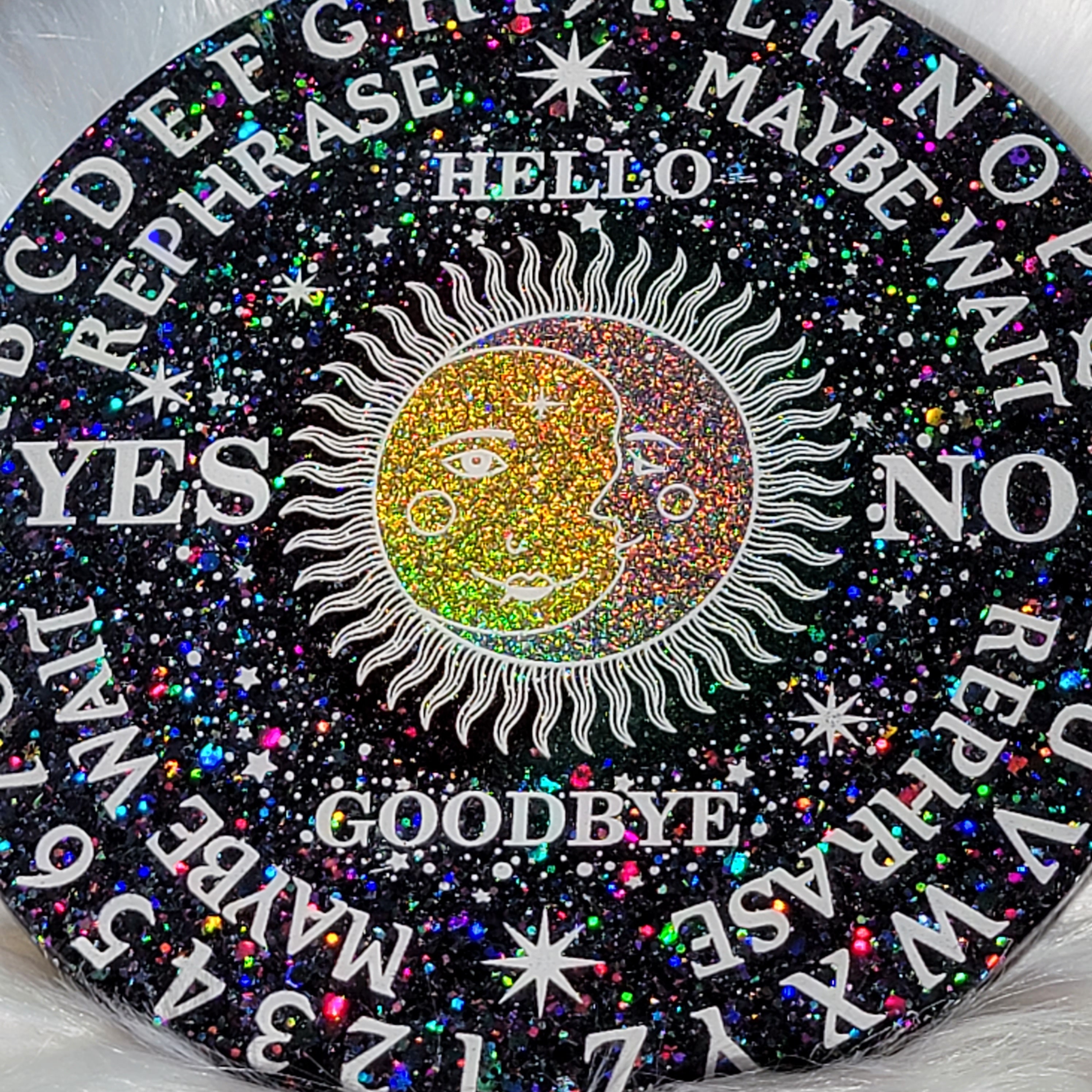 7 Sparkly Sun & Moon Pendulum Board With Glitter, Talking Board ...