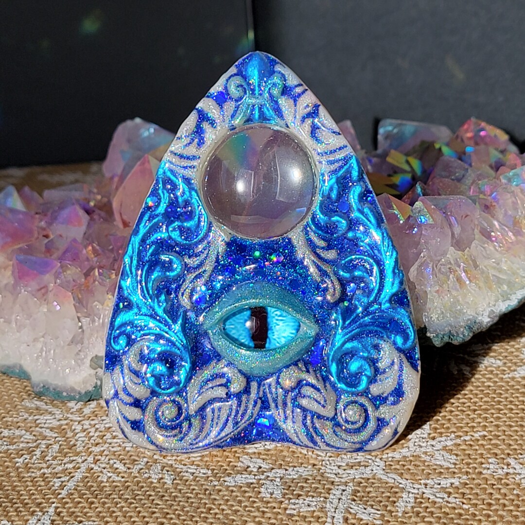 Wintery Evil Eye Planchette, Ouija Planchette, Dark Arts, Ouija Board ...