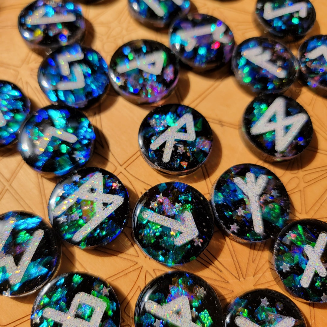 Handmade Color Shifting Viking Runestones, Runes, Celestial, Rune ...