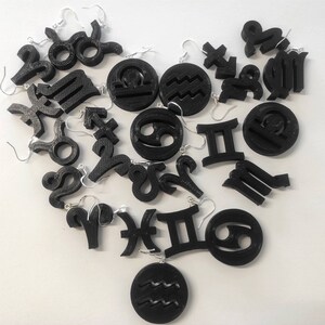 Zodiac Earrings Pair / Star Sign Jewellery / Horoscope / Rising Sun ...