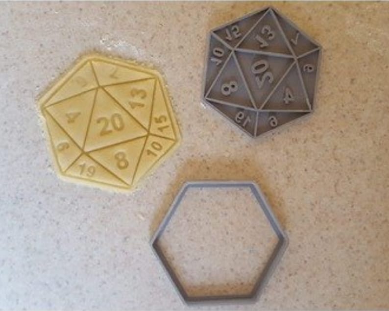 D20 Cookie Cutter / Board Game Dice Die / Dnd Tabletop Gaming Gamer ...