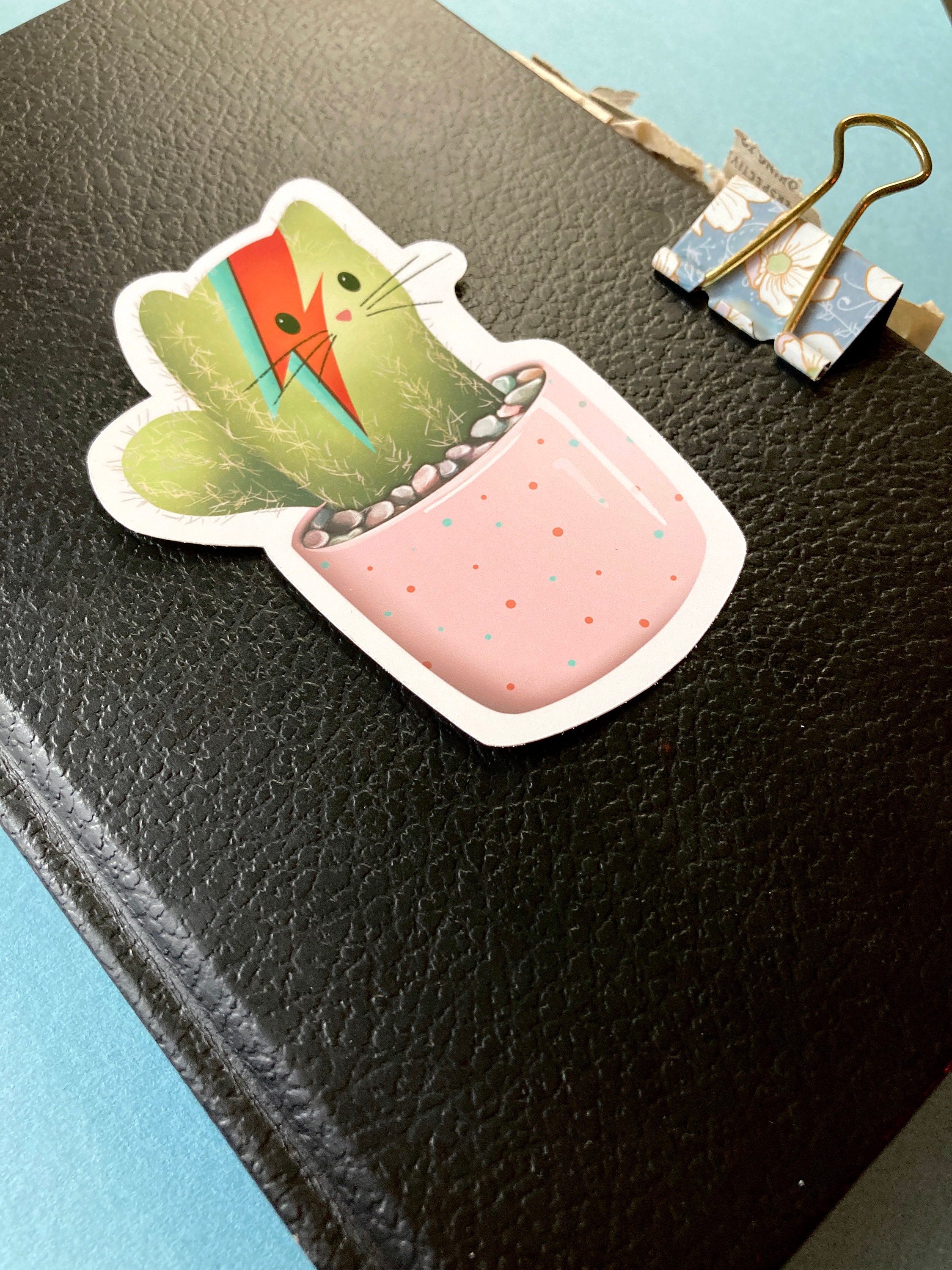 Stardust Cactus Vinyl Stickers Cute Nopal Cat Cactus Matte - Etsy