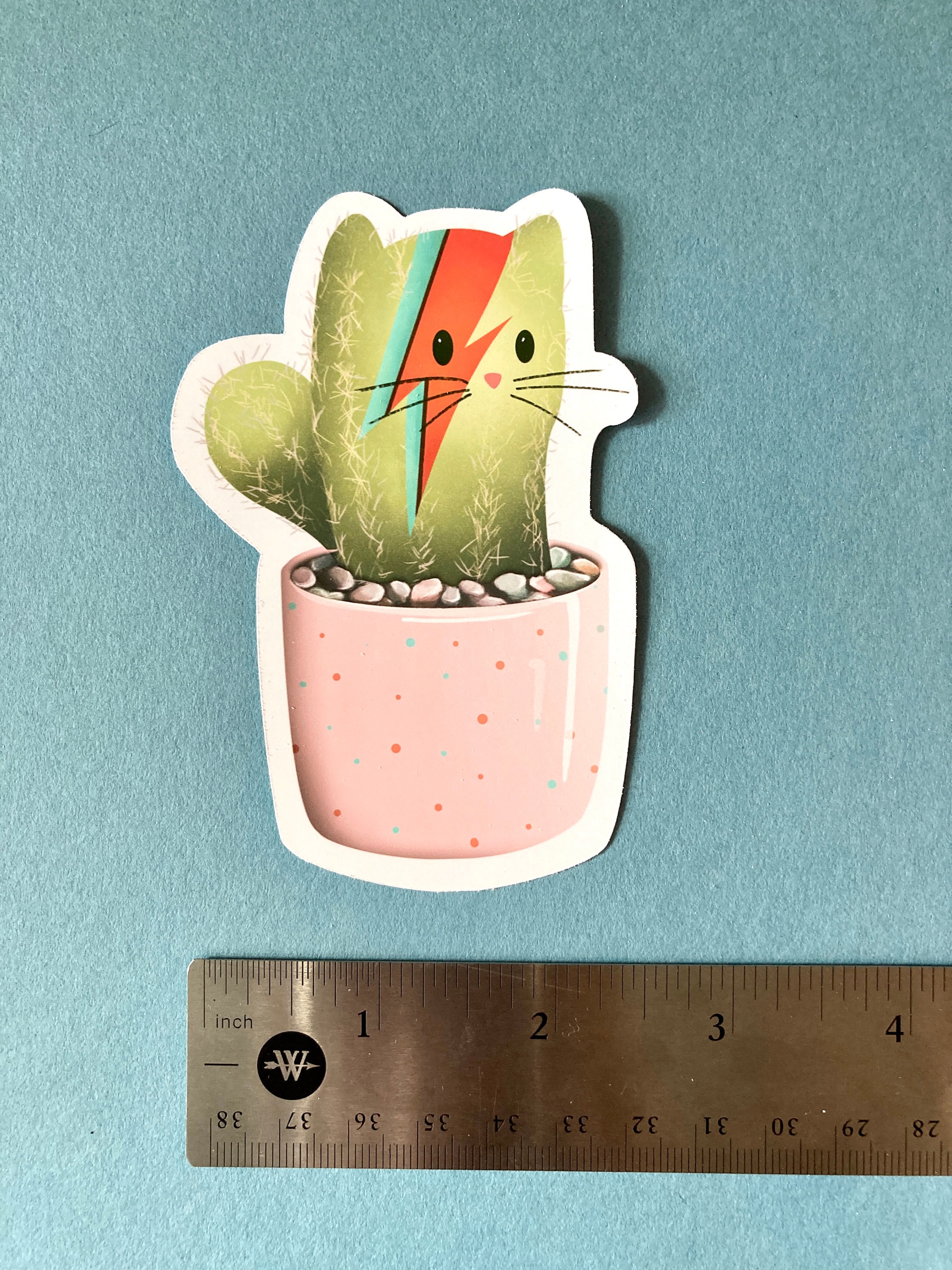 Stardust Cactus Vinyl Stickers Cute Nopal Cat Cactus Matte - Etsy