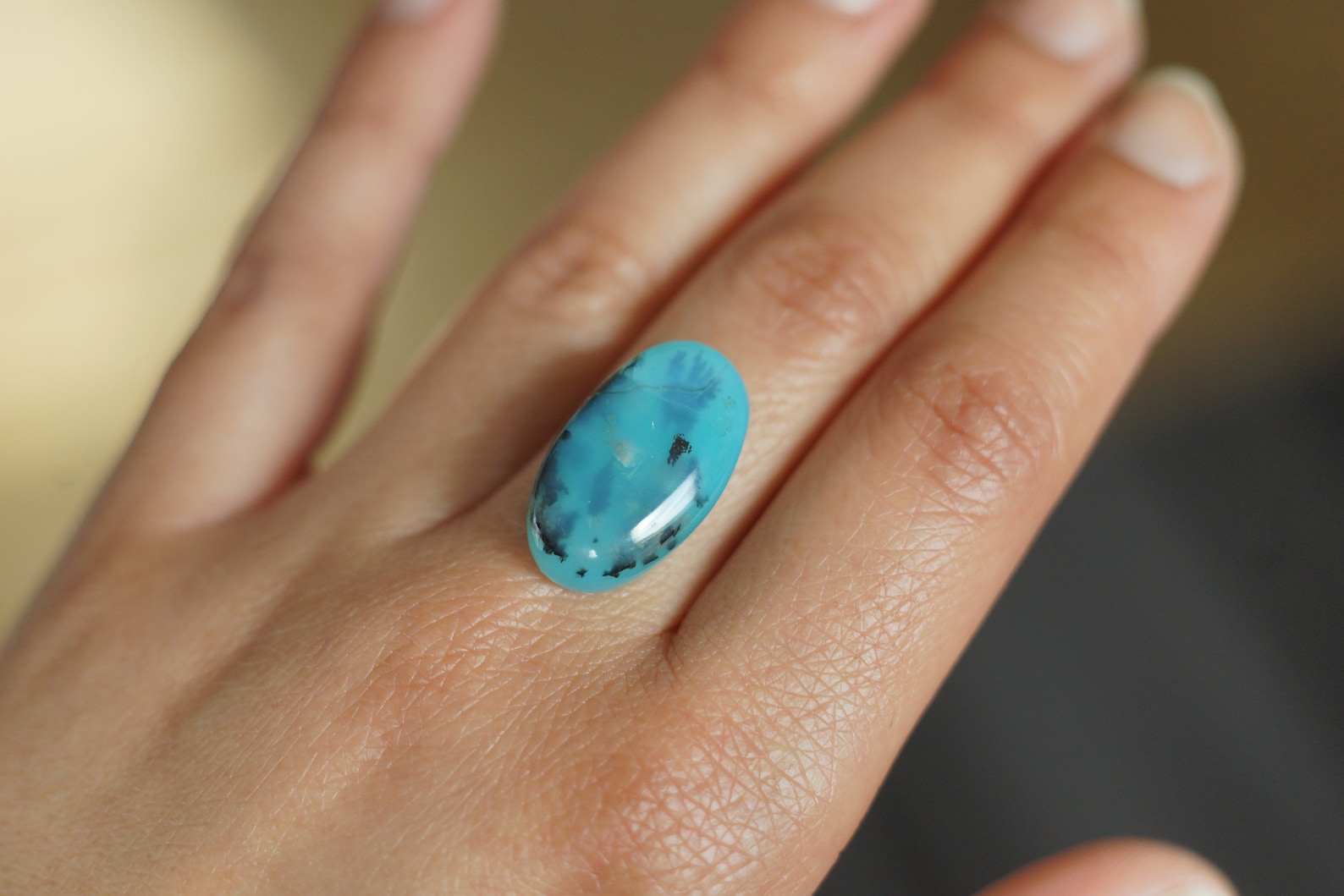 Ocean Custom Peruvian Opal Ring or Pendant in 925 Sterling - Etsy